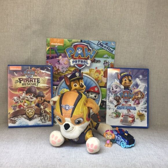 Paw Patrol | Toys | Paw Patrol Bundle Moviesstuffy Look Find Car Figure ...